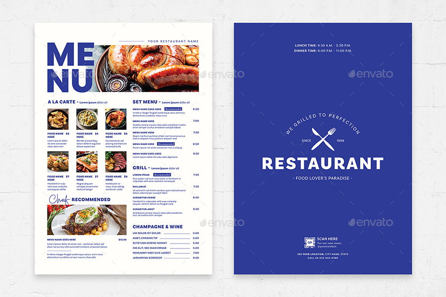Bold Menu Template, Print Templates | GraphicRiver