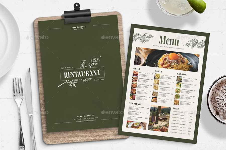 Rustic Menu Template, Print Templates | GraphicRiver