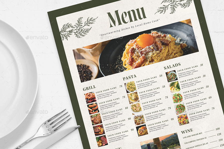 Rustic Menu Template, Print Templates | GraphicRiver