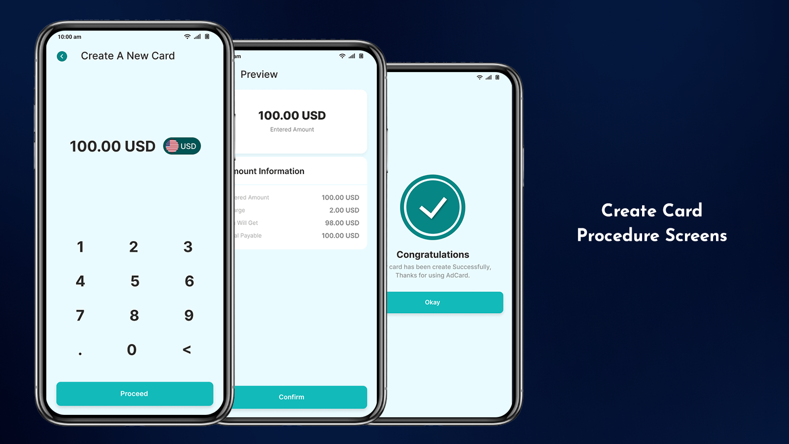 AdCard - Virtual Credit Card Platform Flutter App by AppDevsX | CodeCanyon