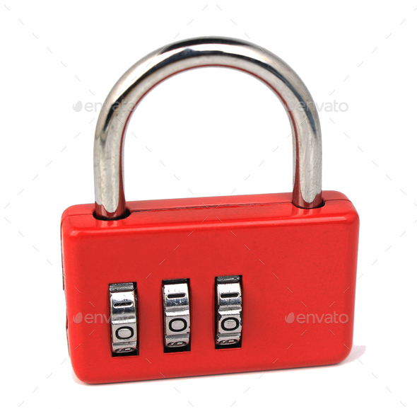 Padlock key lock isolated on white background Stock Photo by studio2013