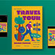 Yellow Flat Design Travel Tour Flyer Set, Print Templates | GraphicRiver