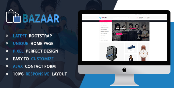 Bazaar-Multipurpose Responsive eCommerce HTML Template by bdCoders