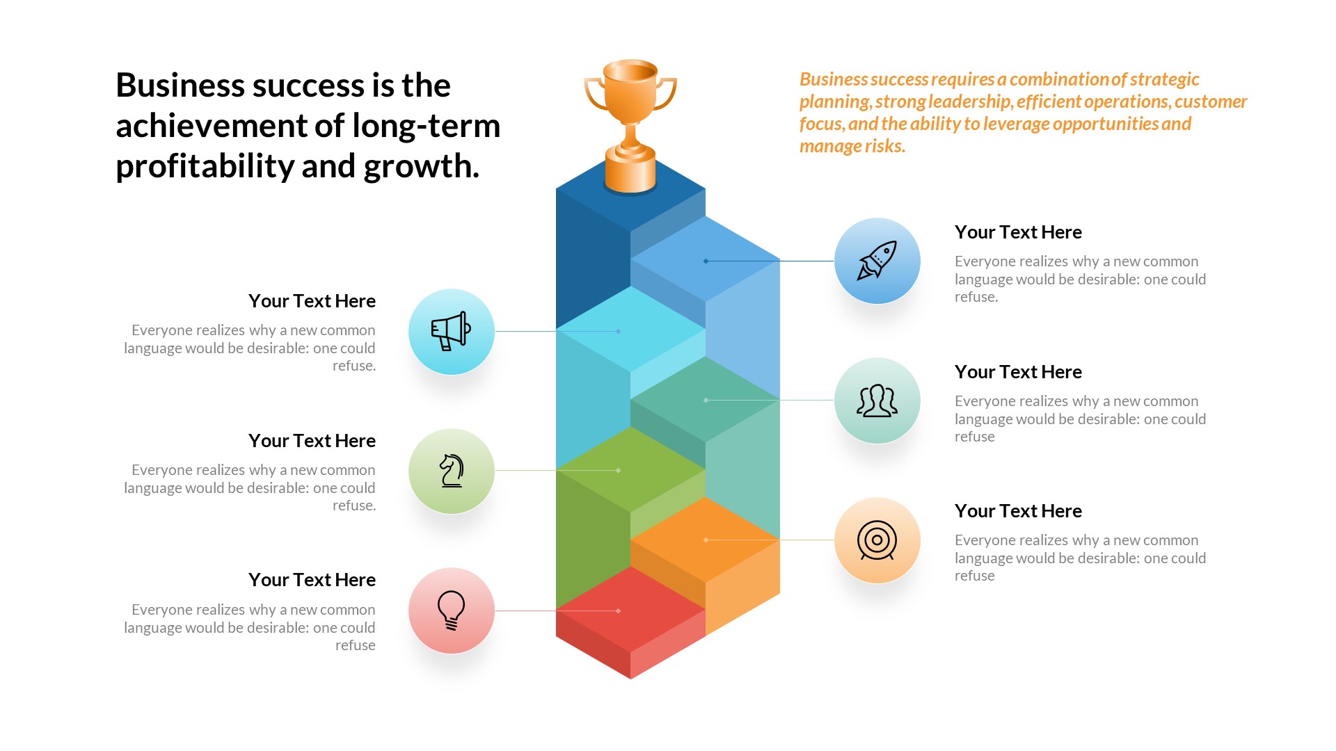 Business Success Infographics Powerpoint Template, Presentation Templates