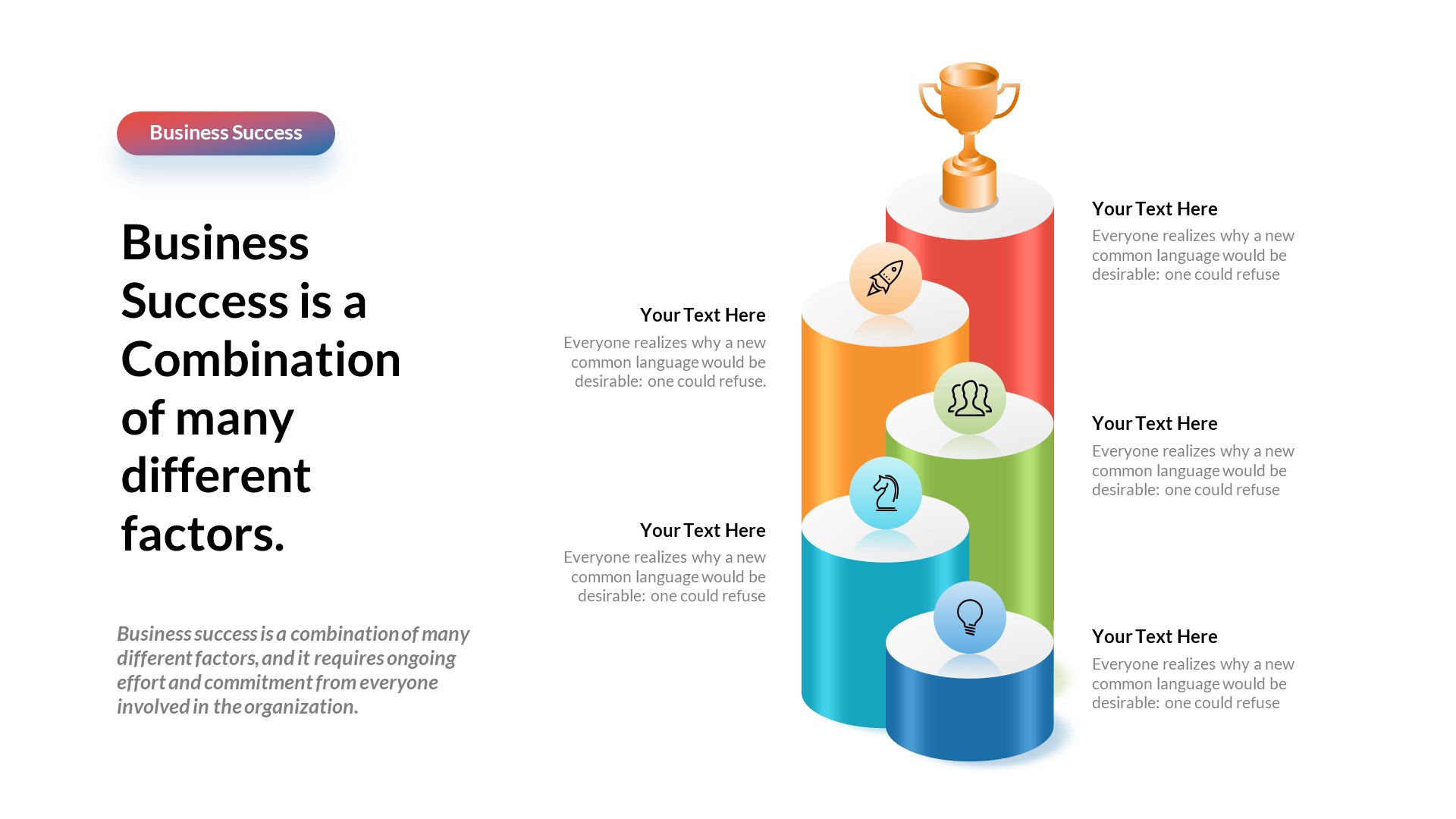 Business Success Infographics Powerpoint Template, Presentation Templates