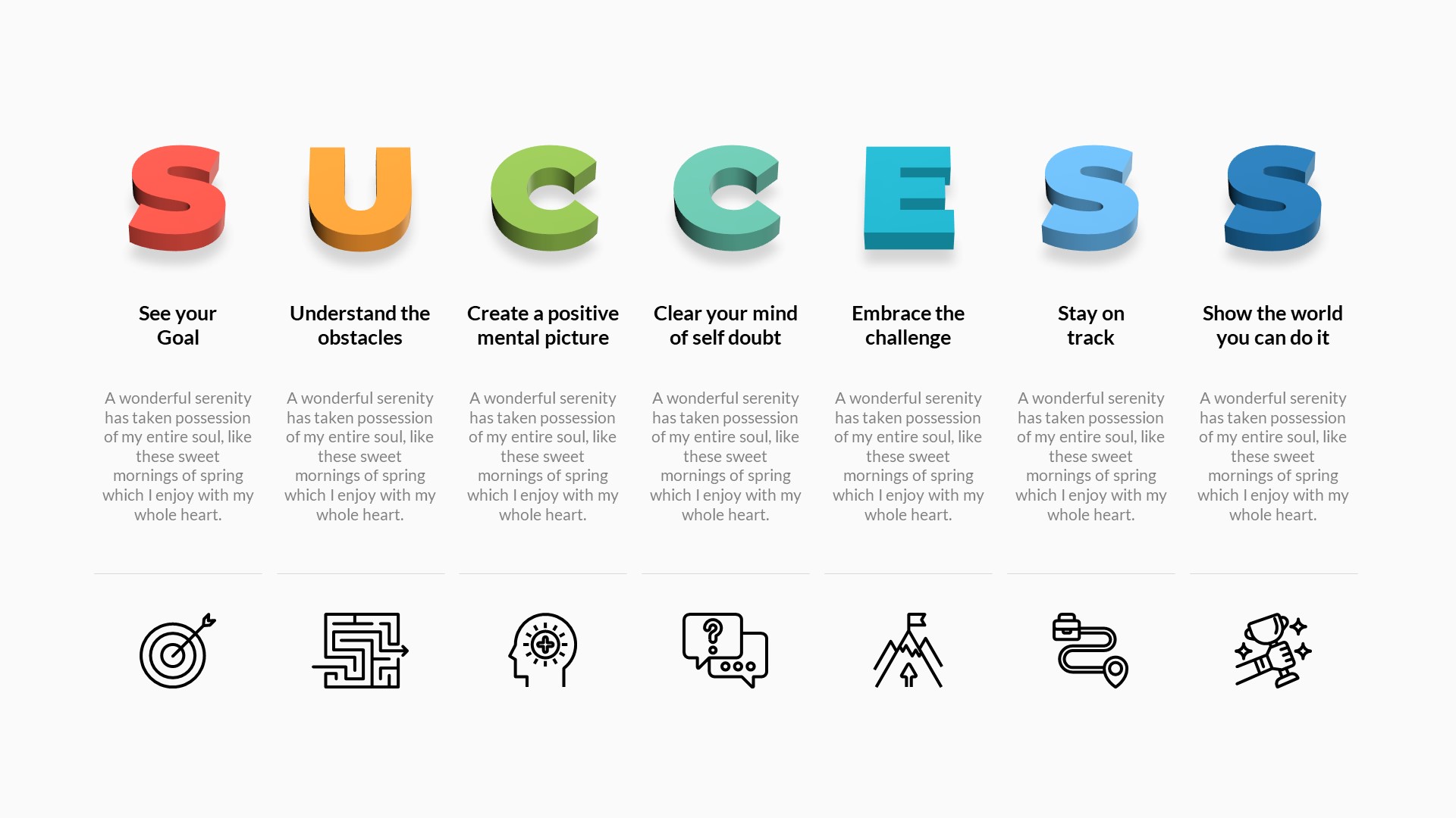 Business Success Infographics Powerpoint Template, Presentation Templates