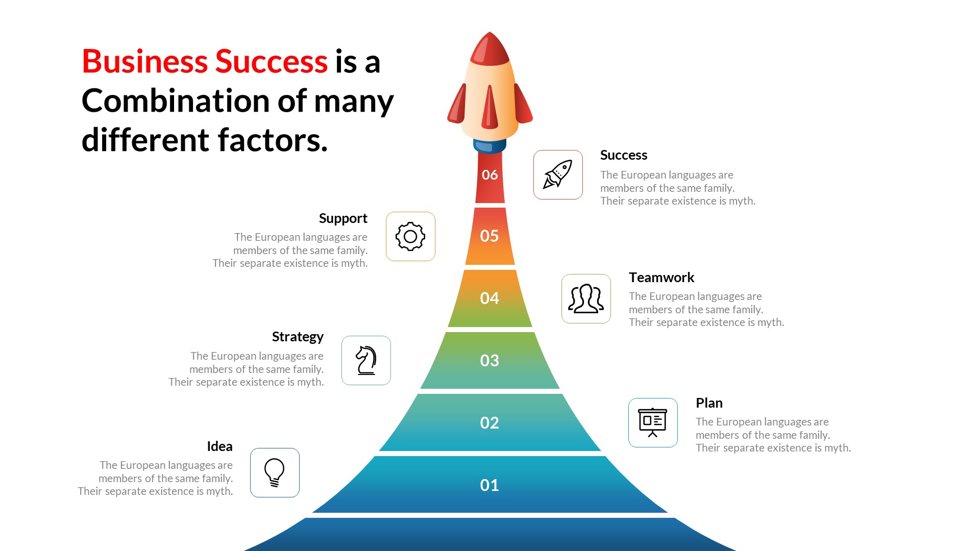 Business Success Infographics Powerpoint Template, Presentation Templates