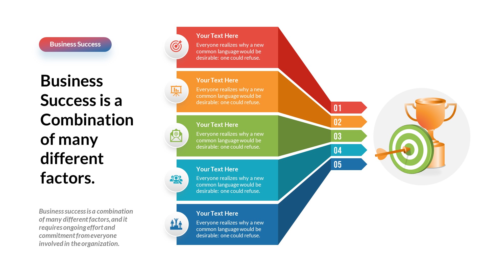 Business Success Infographics Powerpoint Template, Presentation Templates