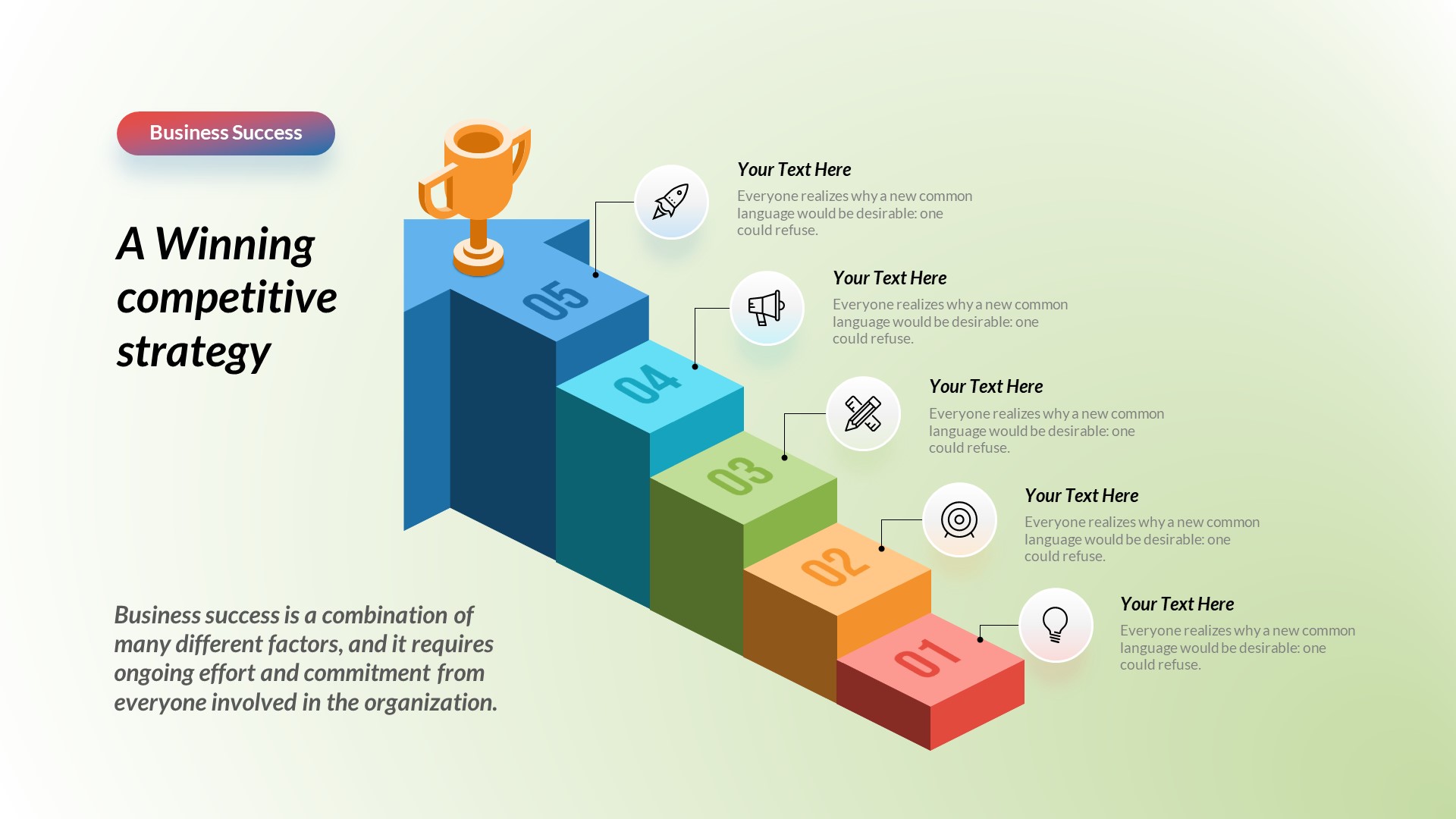 Business Success Infographics Powerpoint Template, Presentation Templates