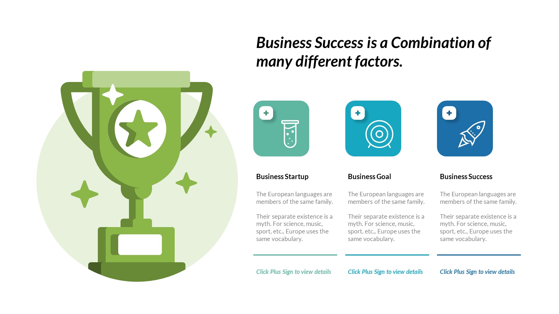 Business Success Infographics Powerpoint Template, Presentation Templates