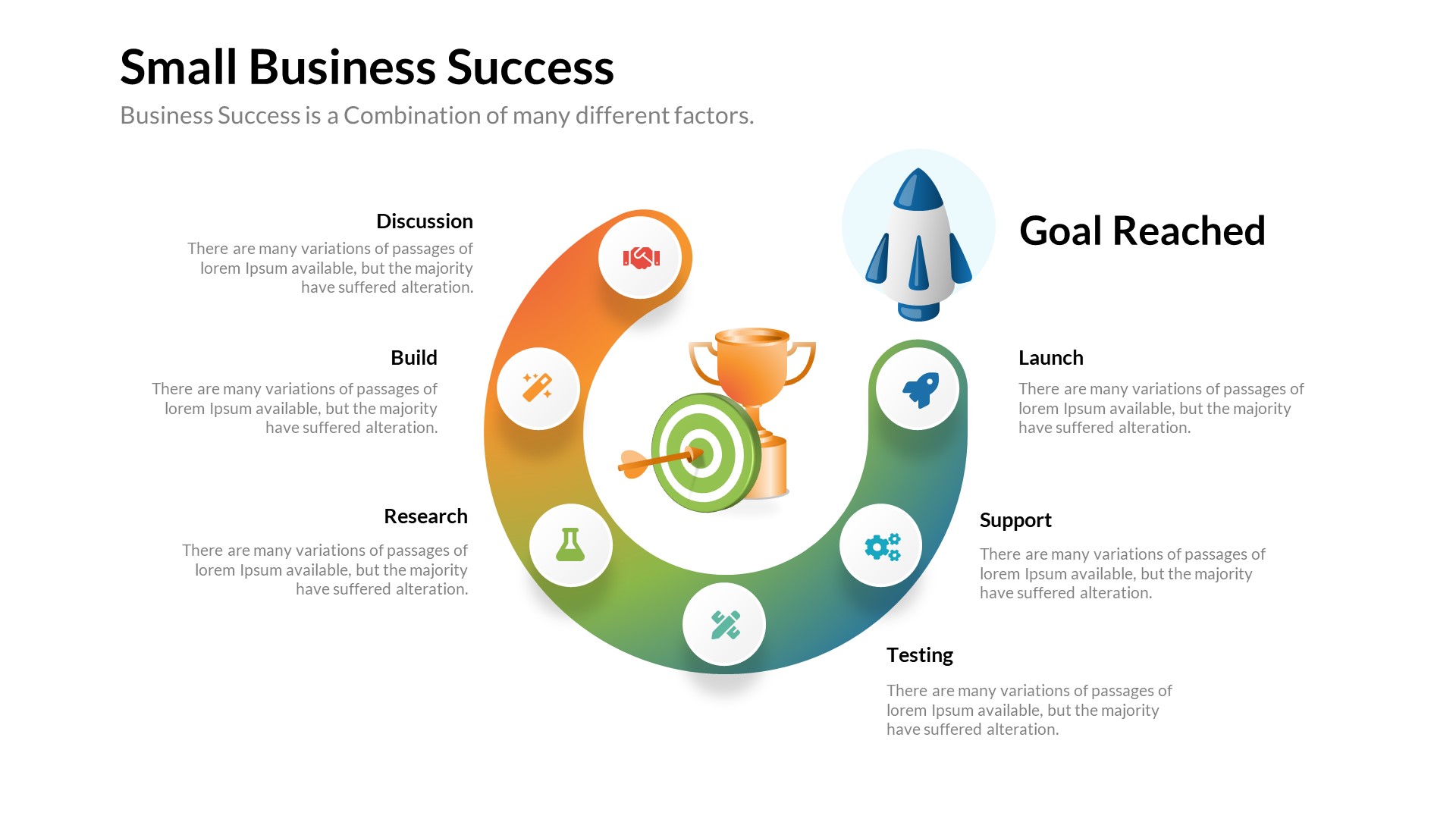 Business Success Infographics Powerpoint Template, Presentation Templates