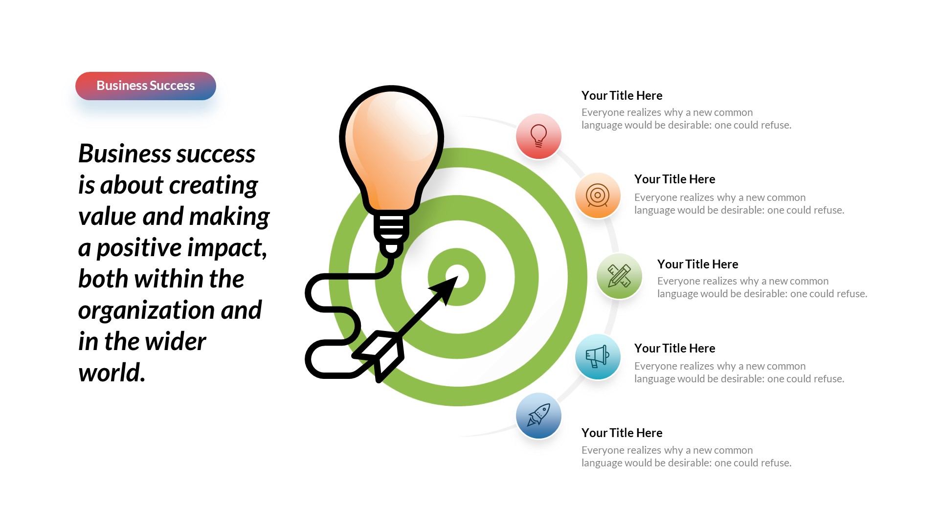 Business Success Infographics Powerpoint Template, Presentation Templates