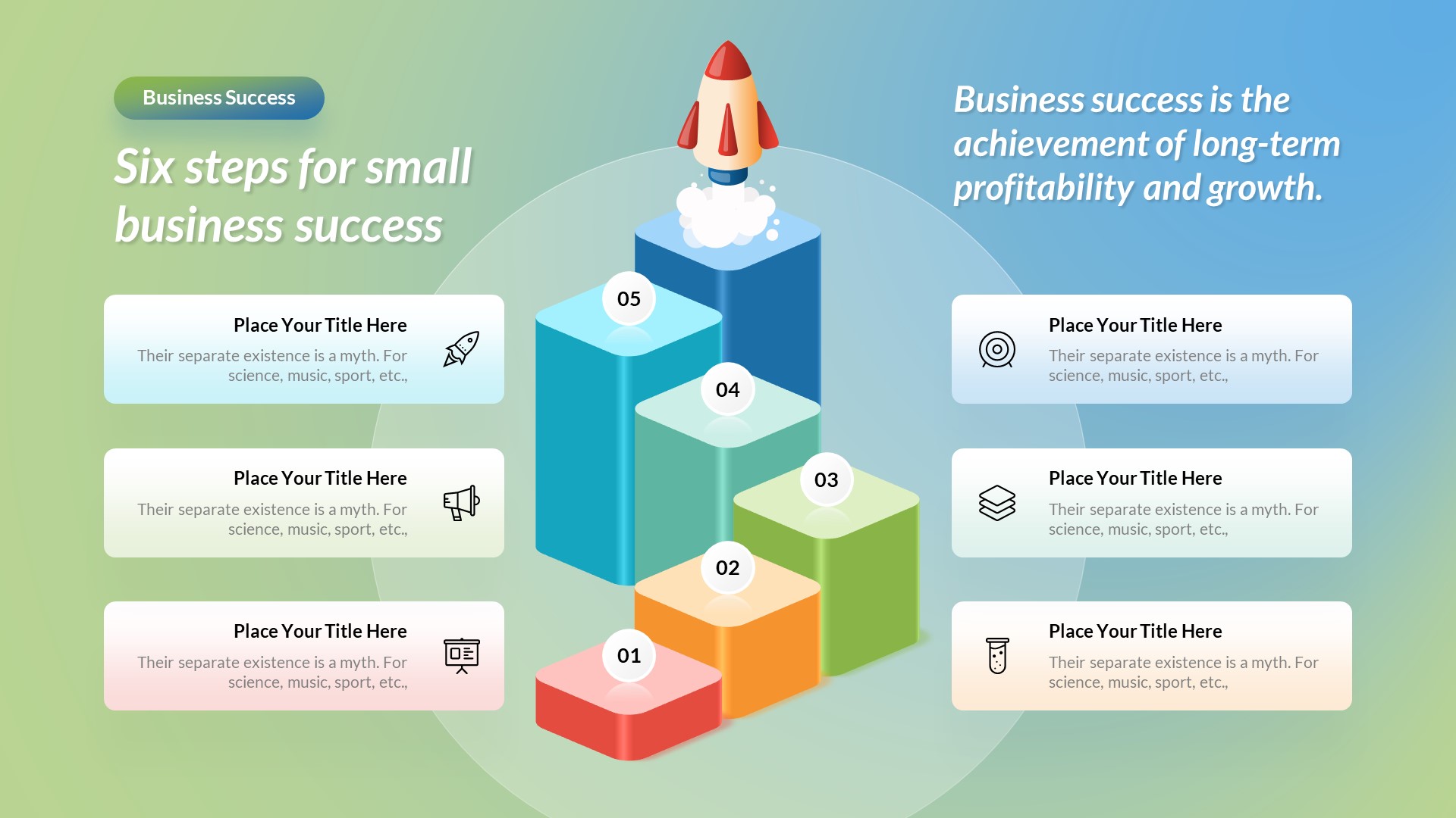 Business Success Infographics Powerpoint Template, Presentation Templates