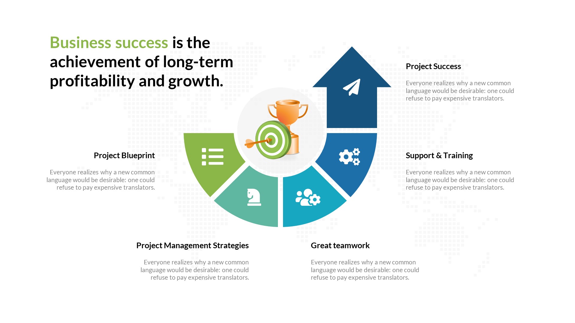 Business Success Infographics Powerpoint Template, Presentation Templates