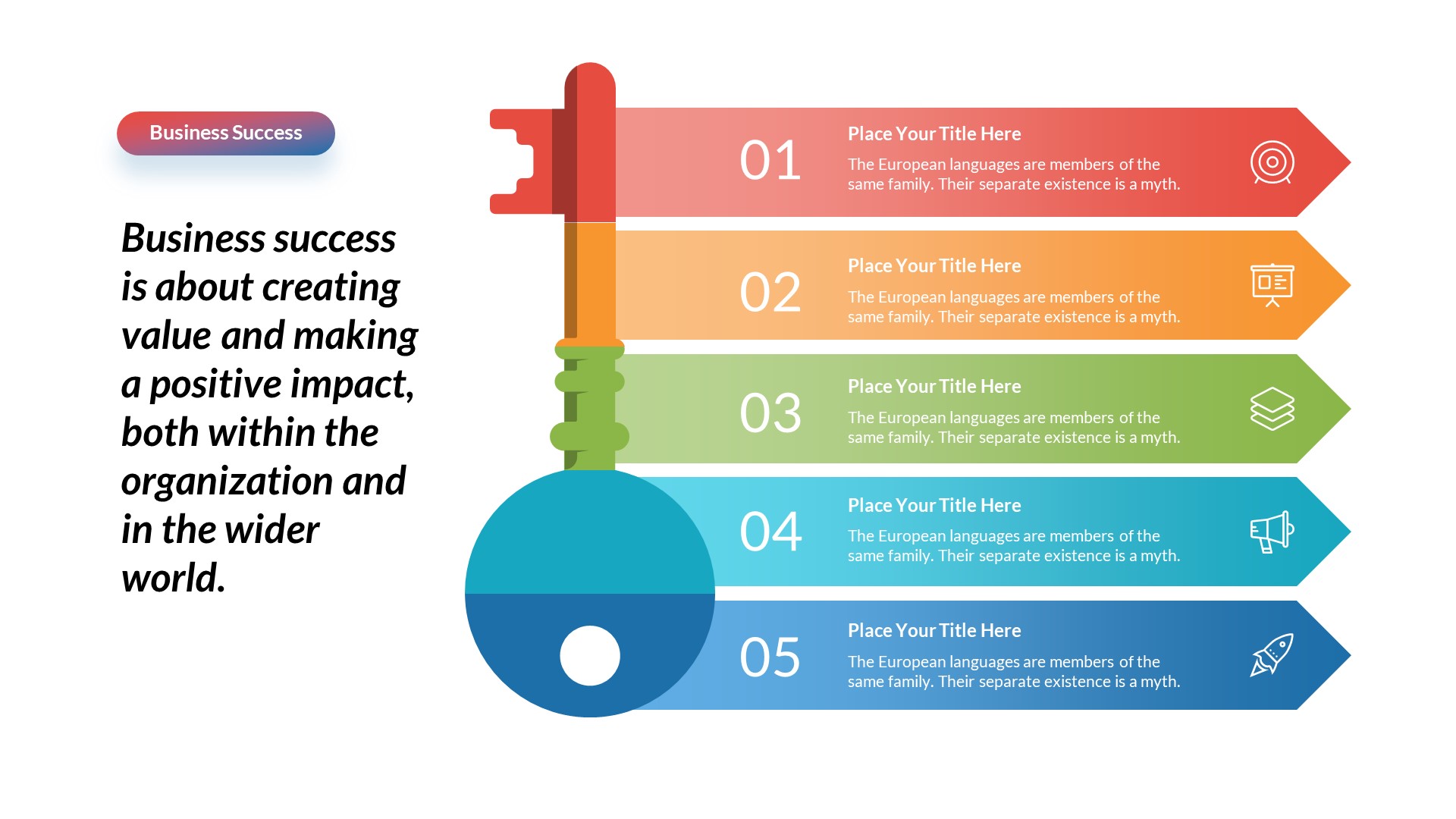 Business Success Infographics Powerpoint Template, Presentation Templates