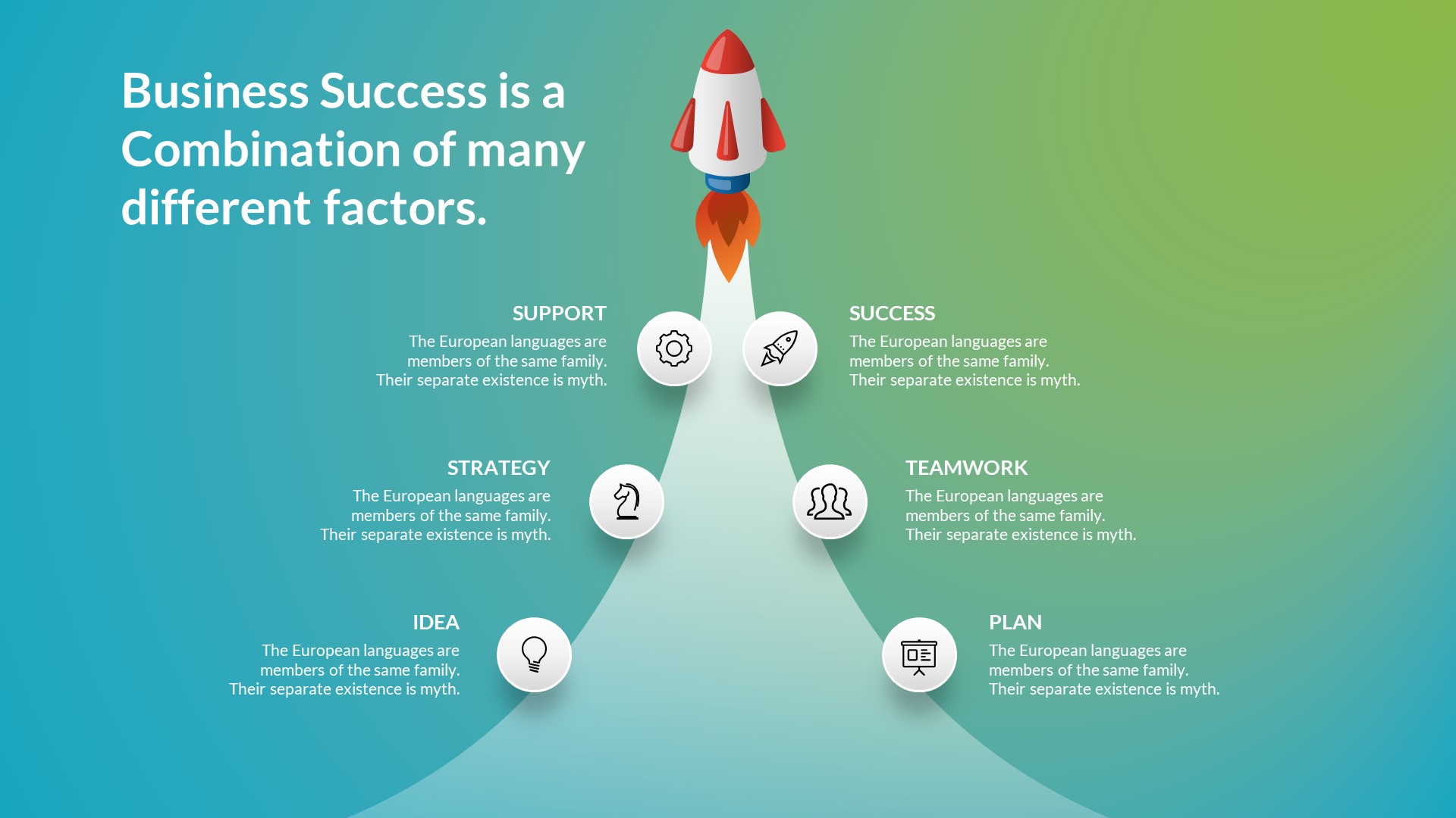 Business Success Infographics Powerpoint Template, Presentation Templates