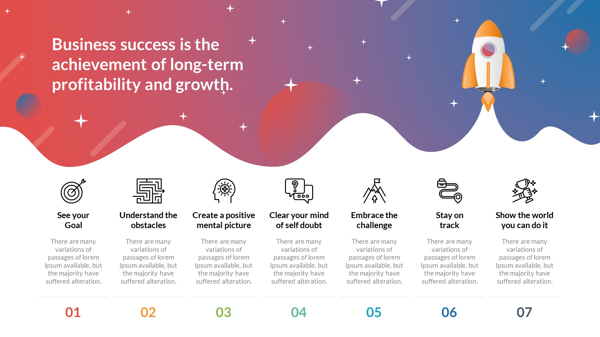 Business Success Infographics Powerpoint Template, Presentation Templates