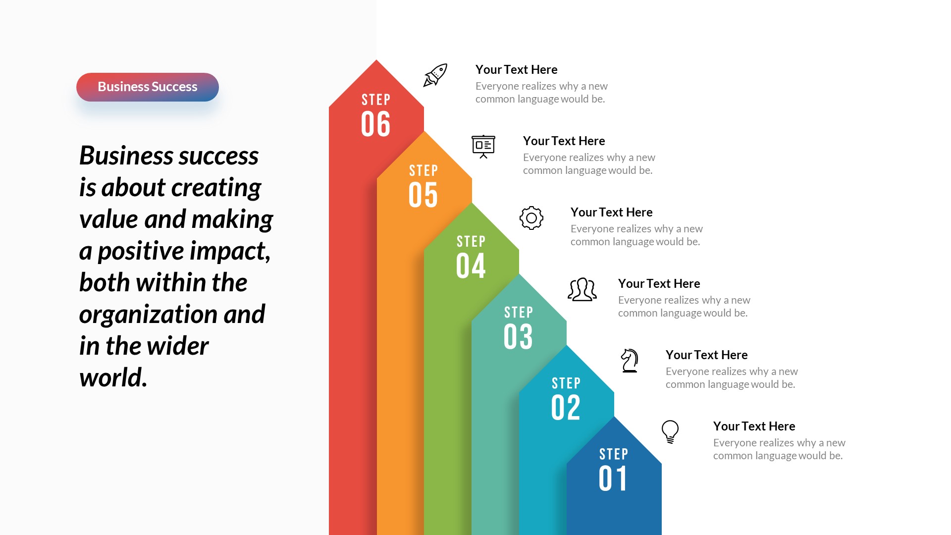 Business Success Infographics Powerpoint Template, Presentation Templates
