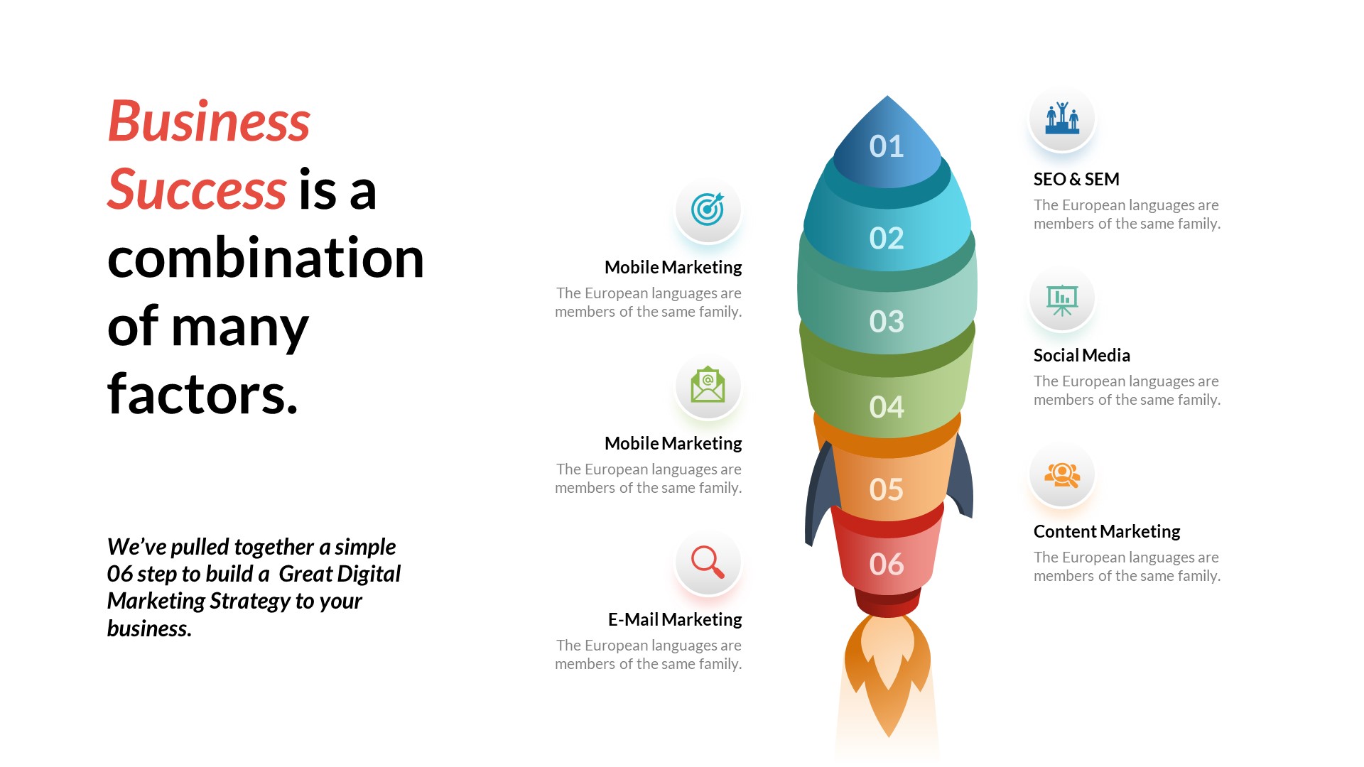 Business Success Infographics Powerpoint Template, Presentation Templates