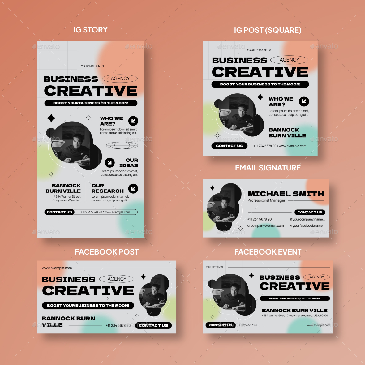 Gray Hypebeast Business Creative Agency Flyer Set, Print Templates