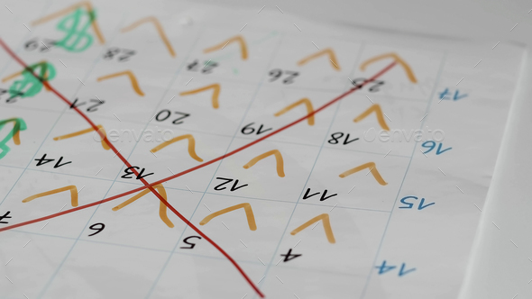 crossed out calendar, construction of destroyed plans. bad year ...