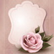 Retro greeting card with pink rose, Vectors | GraphicRiver