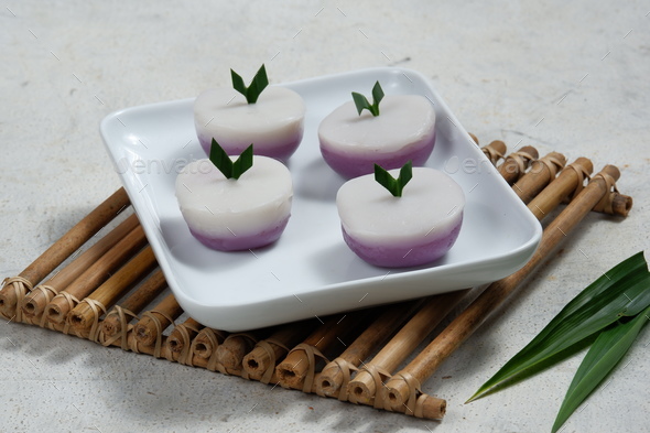 kue talam or kuih talam .steamed sweet dessert,from Peranakan Culture ...