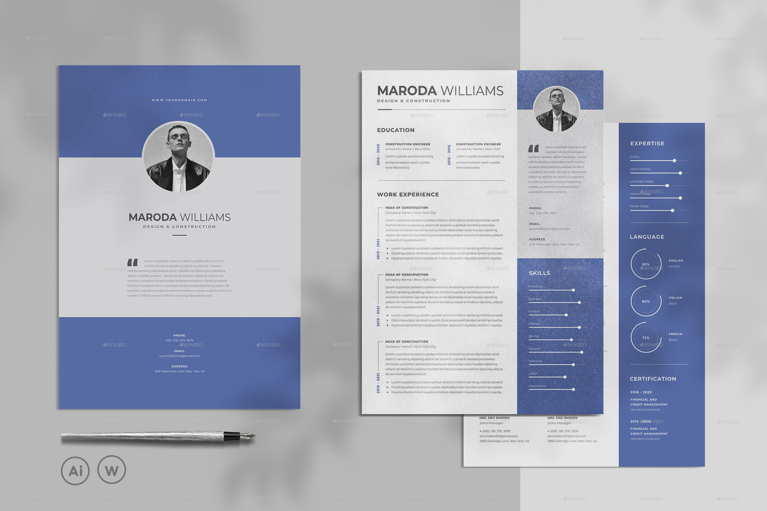 Resume Word Template, Print Templates | GraphicRiver