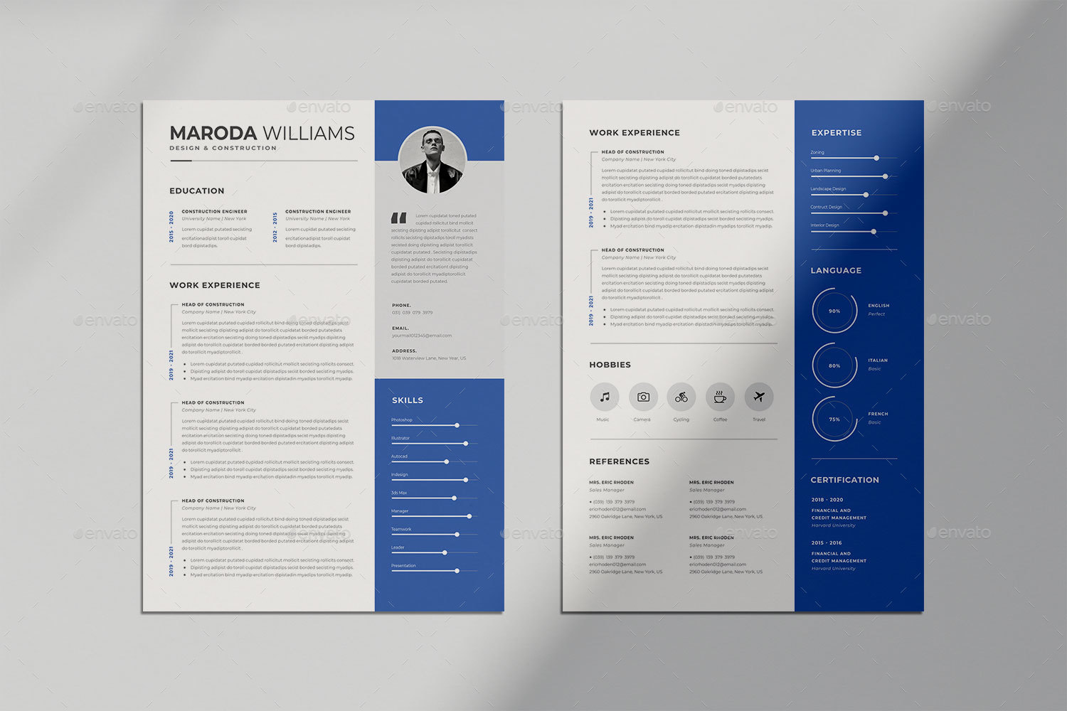 Resume Word Template, Print Templates | GraphicRiver