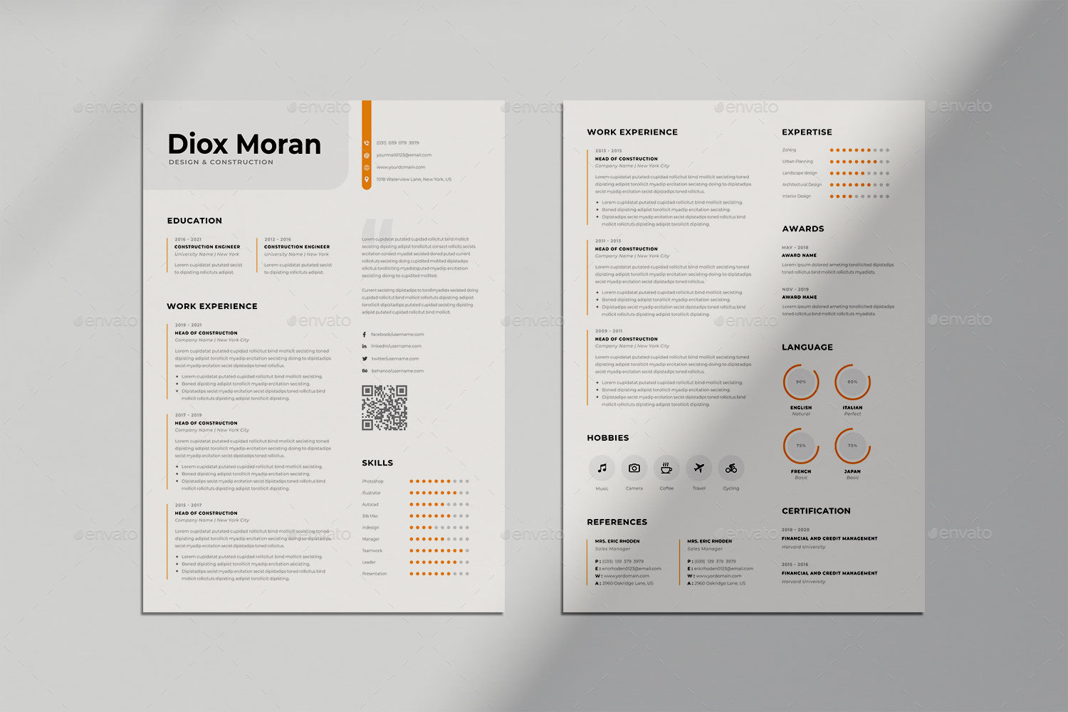 Resume Word Template, Print Templates | GraphicRiver