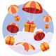 Gift Airdrop on White, Vectors | GraphicRiver