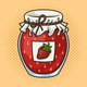 Strawberry Jam Pinup Pop Art Raster Illustration, Graphics | GraphicRiver