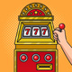 Slot Machine Win Pinup Pop Art Raster Illustration, Graphics | GraphicRiver