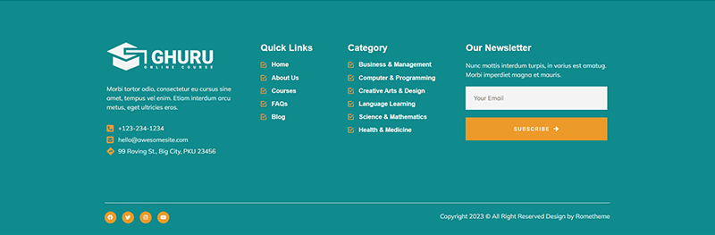 Ghuru - Online Course & Education Elementor Template Kit by Rometheme