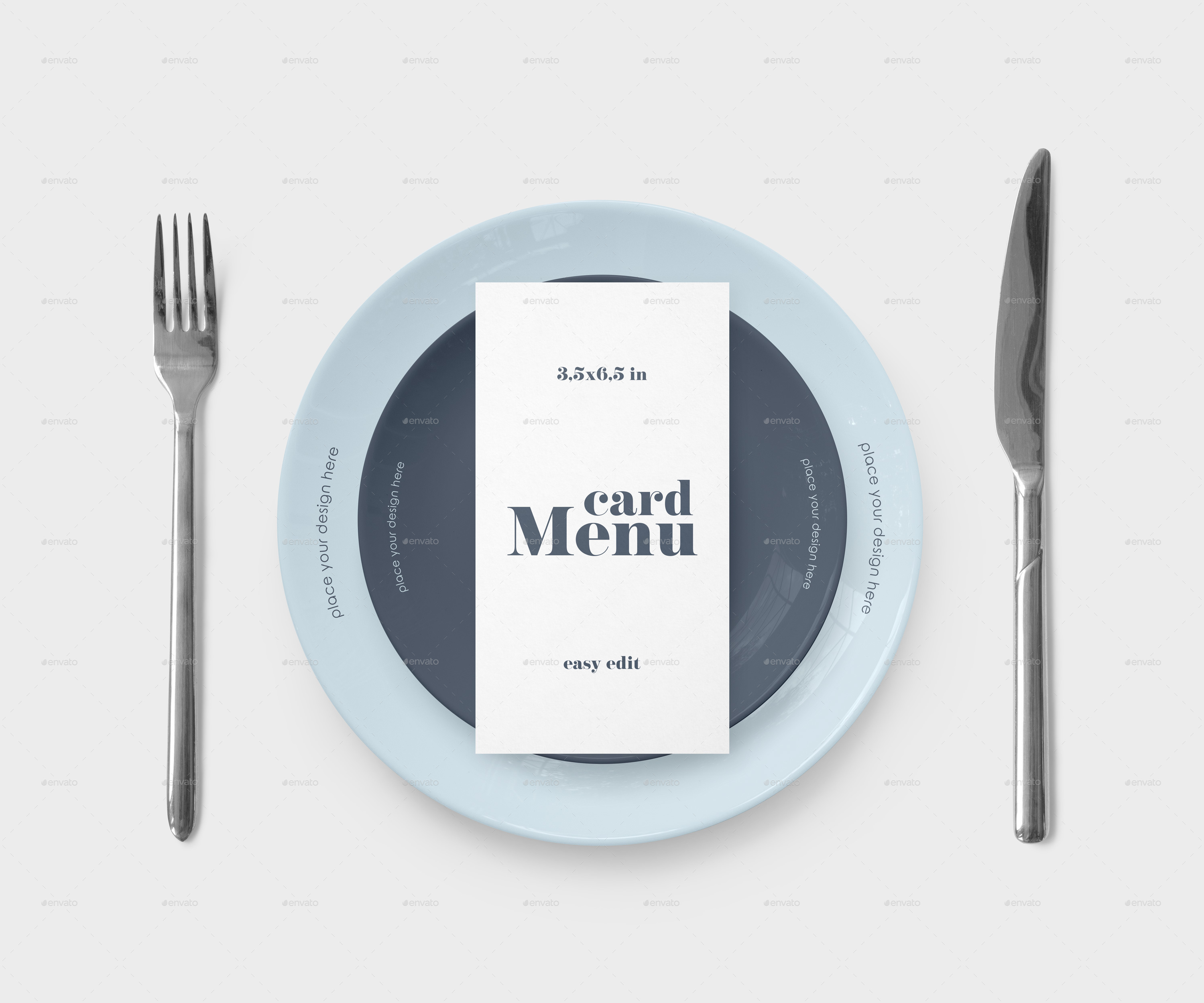 Wedding Invitation Card on a Plate Mockup Set, Graphics | GraphicRiver