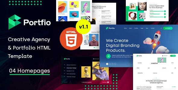 Portfio | Creative Agency & Portfolio HTML Template by winsfolio ...