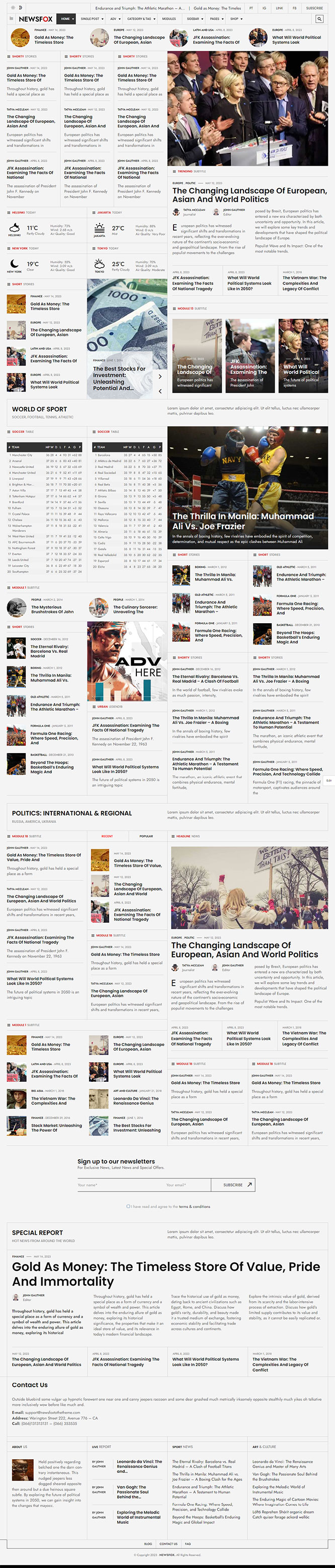 Newsfox – Newspaper and Magazine WordPress Theme by Tothetheme | ThemeForest