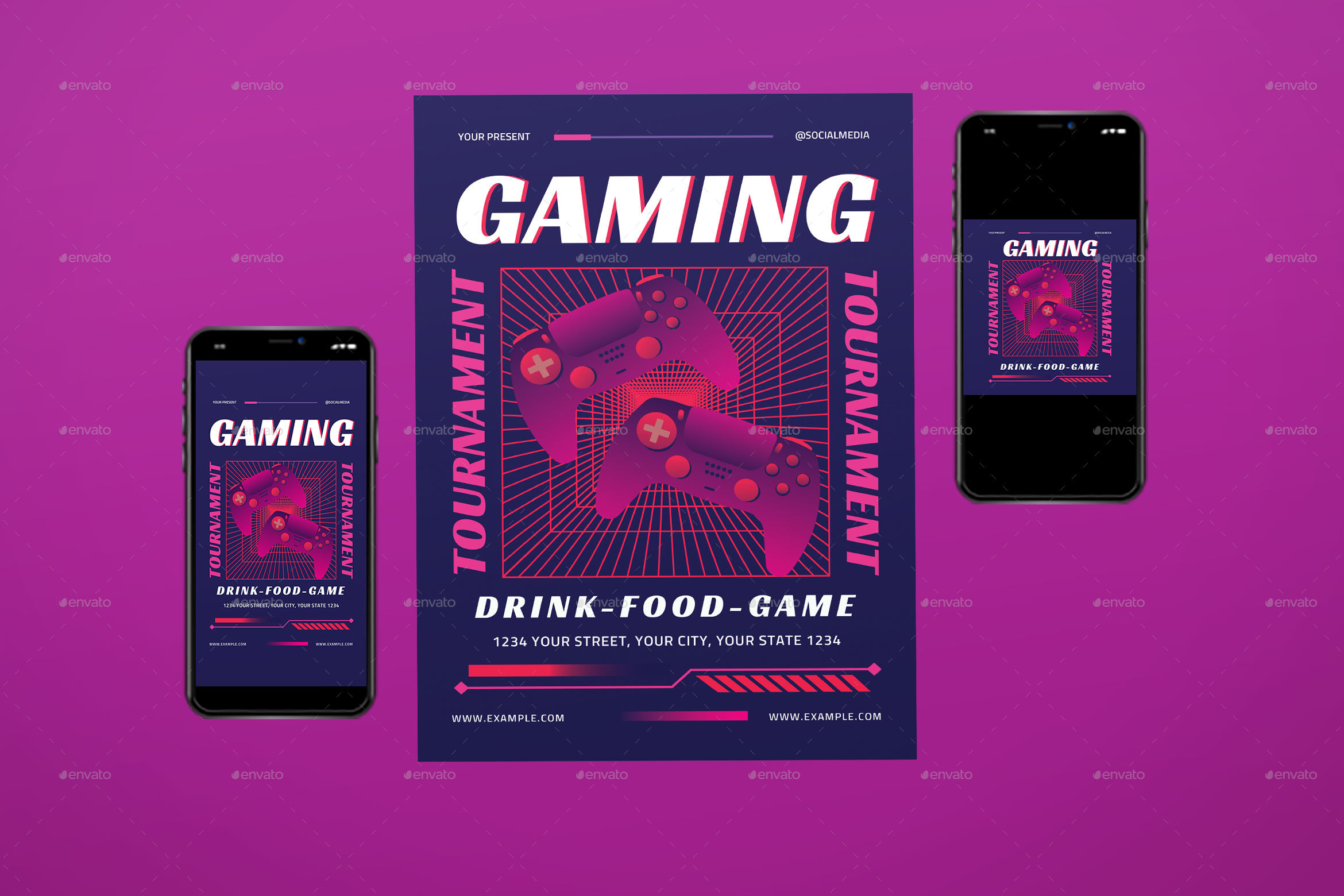 Gaming Tournament Flyer, Print Templates | GraphicRiver
