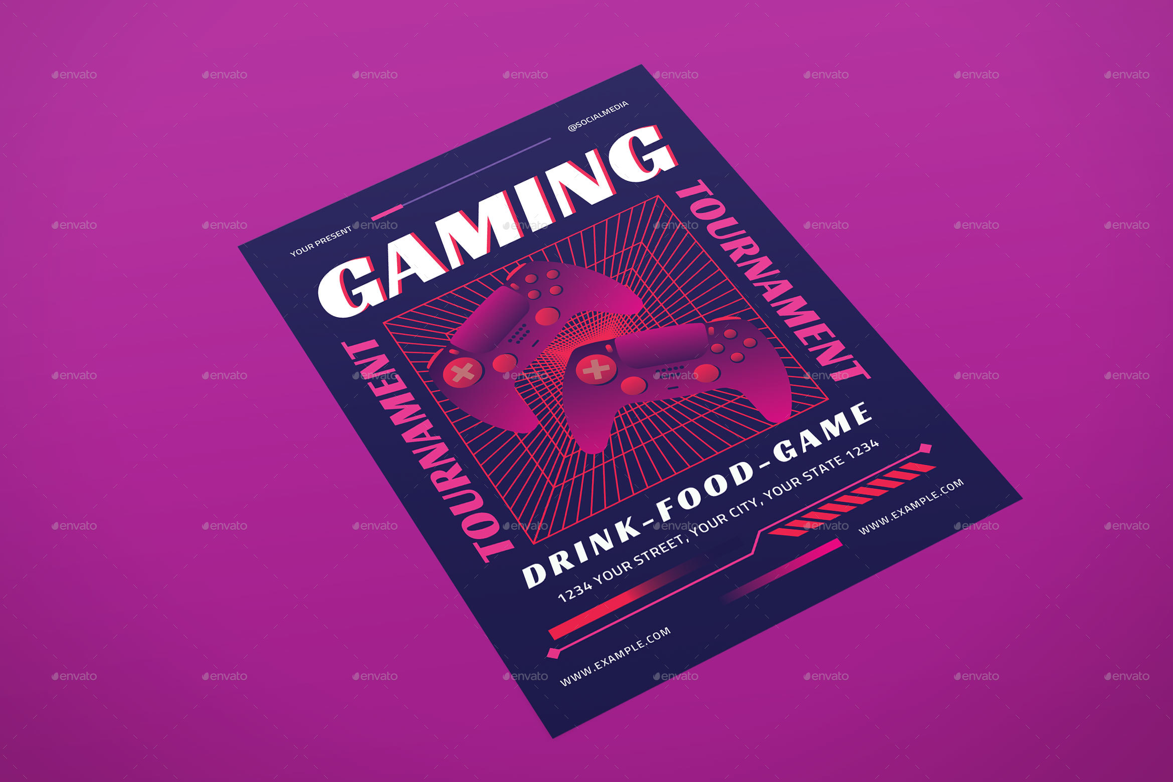 Gaming Tournament Flyer, Print Templates | GraphicRiver