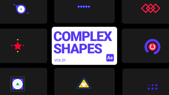 Complex Shapes 01 for After Effects, After Effects Project Files ...