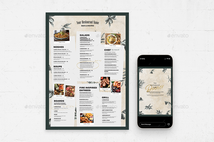 Rustic Menu Template, Print Templates | GraphicRiver
