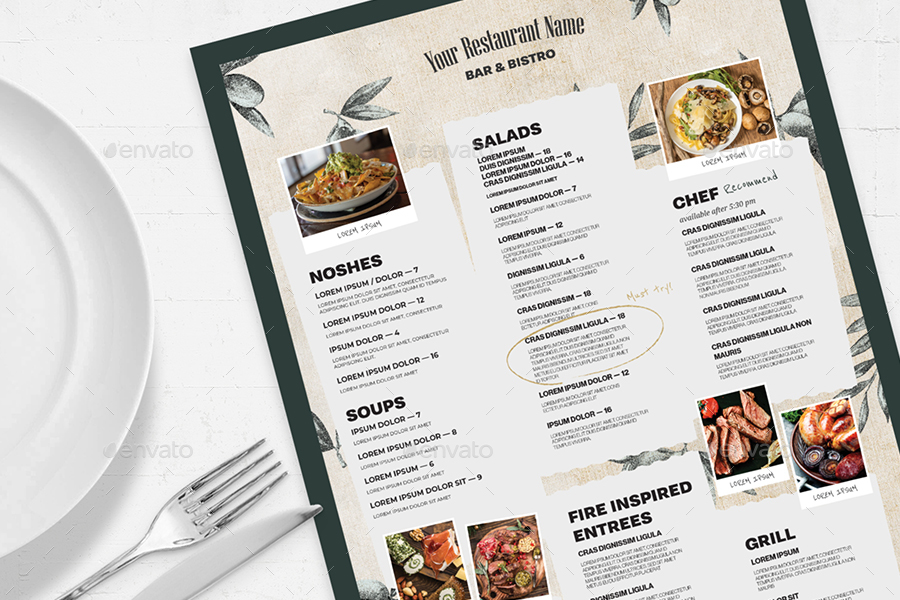 Rustic Menu Template, Print Templates | GraphicRiver