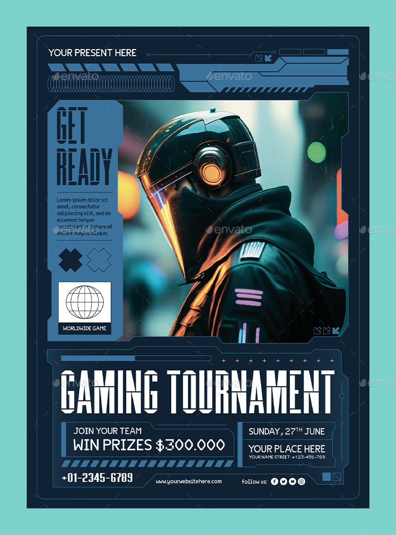 Game Tournament Flyer, Print Templates | GraphicRiver