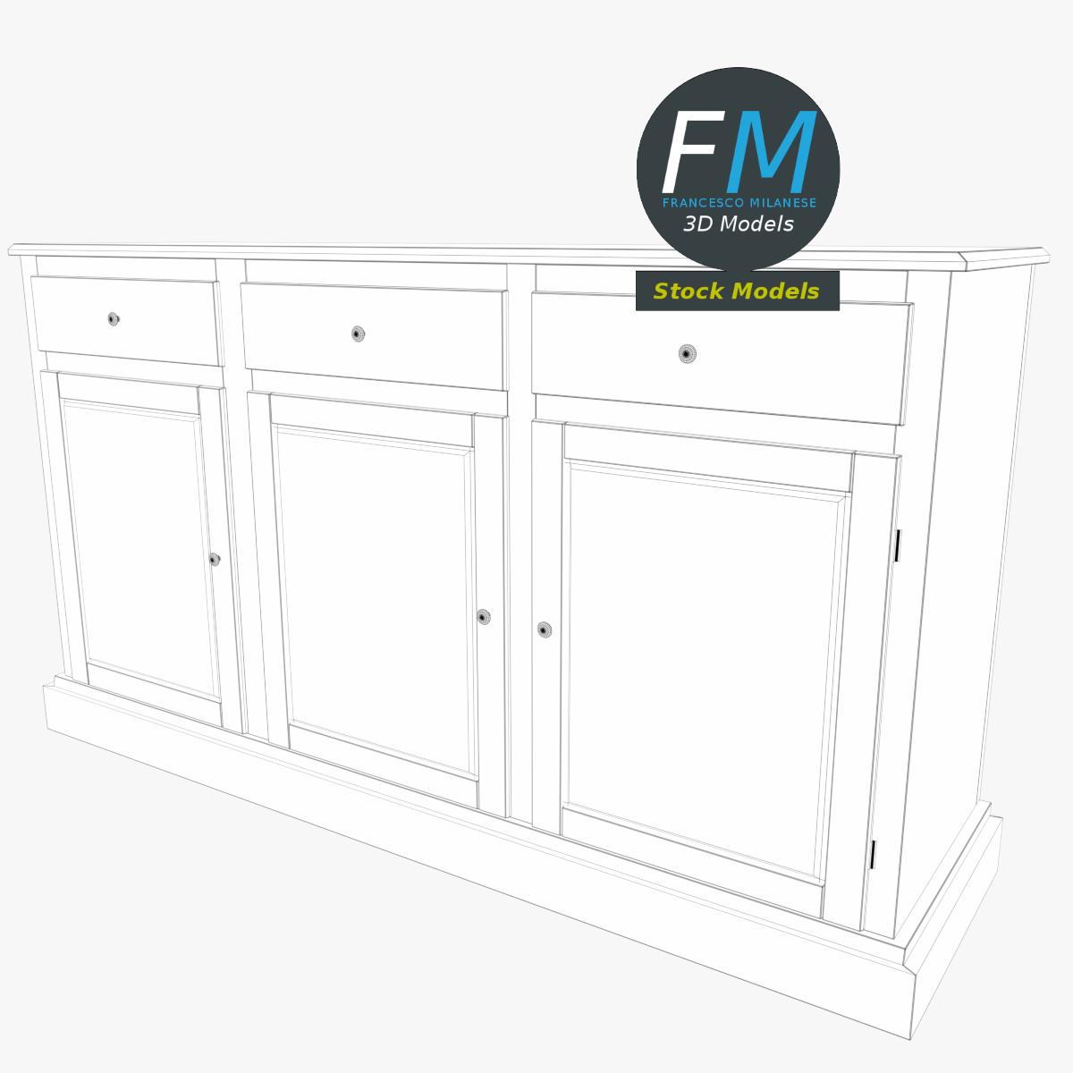 3 door cabinet cupboard by FrancescoMilanese85 | 3DOcean