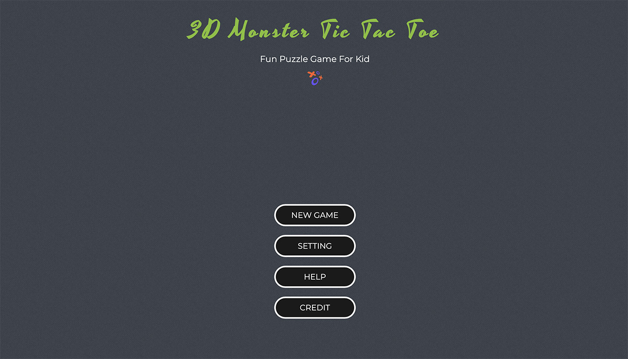 3D Monster Tic Tac Toe - Puzzle Game For Kid by raizensoft | CodeCanyon