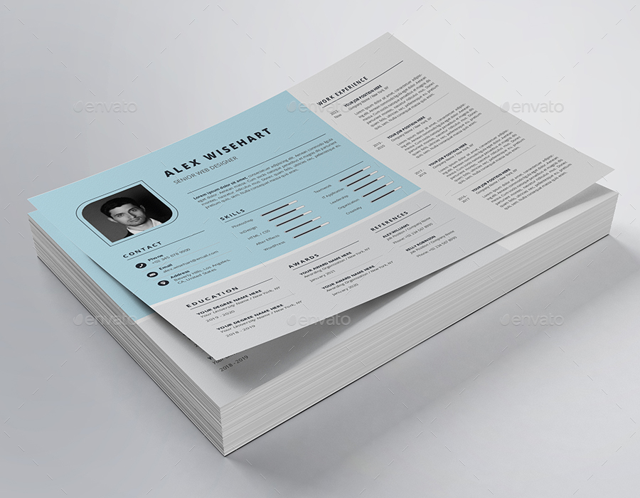 Landscape Resume/CV, Print Templates | GraphicRiver