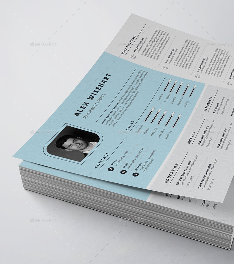 Landscape Resume/CV, Print Templates | GraphicRiver