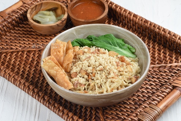 Cwie Mie is authentic noodles dish from Malang, Indonesia. Noodle ...