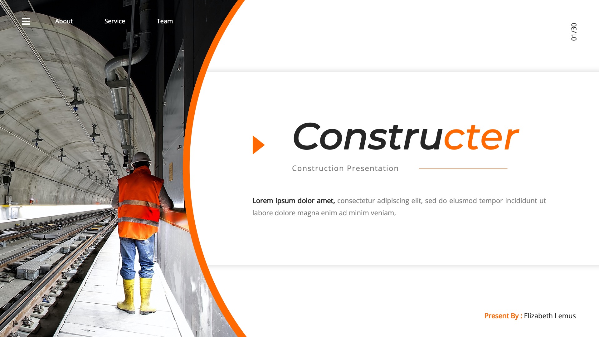 Constructer - Construction Google Slides Template, Presentation Templates