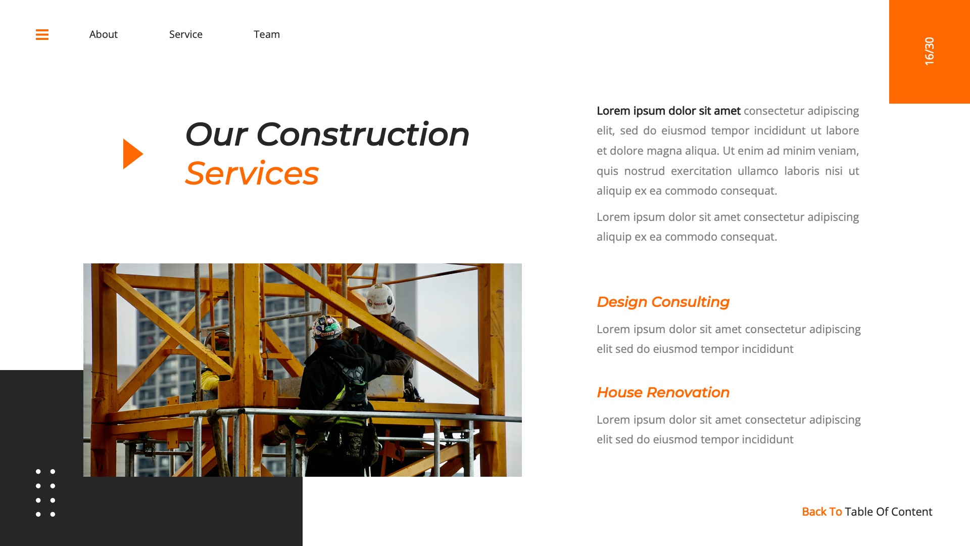 Constructer - Construction Google Slides Template, Presentation Templates
